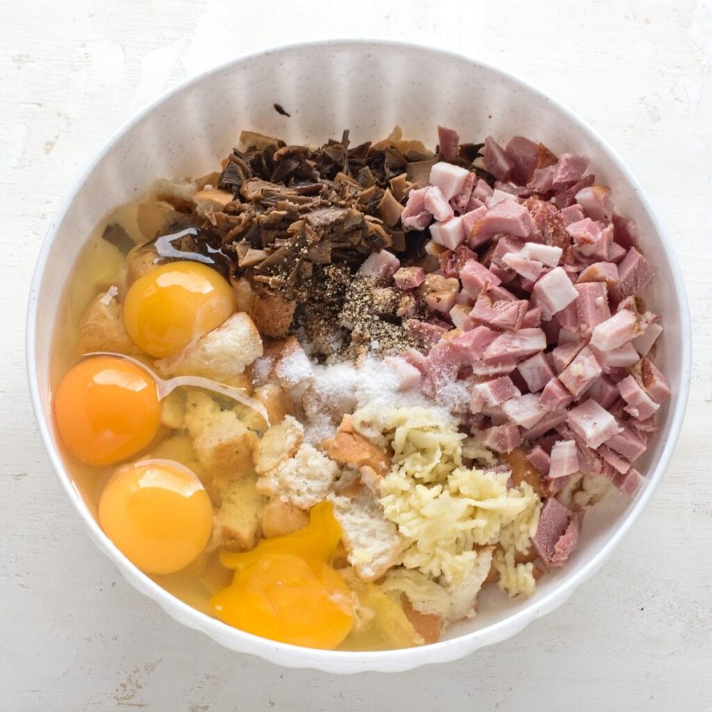 Mushroom Bread Pudding (Czech Hubník) - Cook Like Czechs