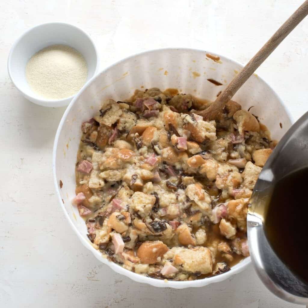 Mushroom Bread Pudding (Czech Hubník) - Cook Like Czechs