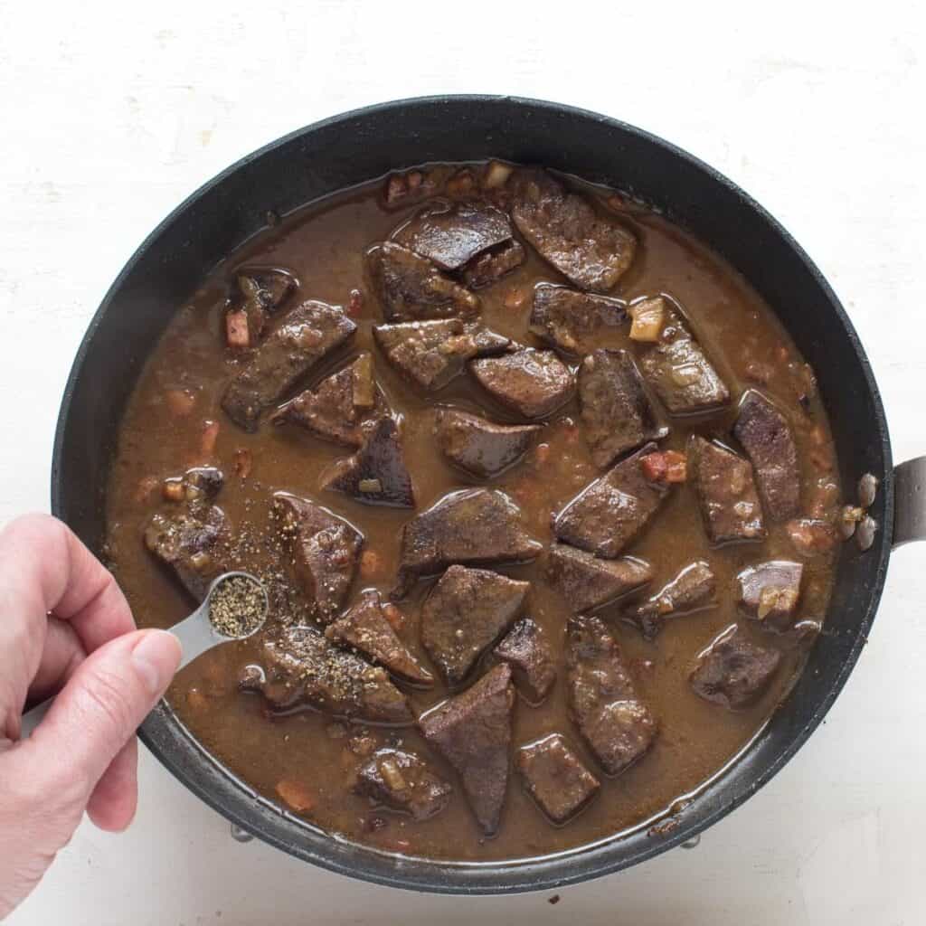 Pork Liver with Gravy (Onion and Bacon Included)